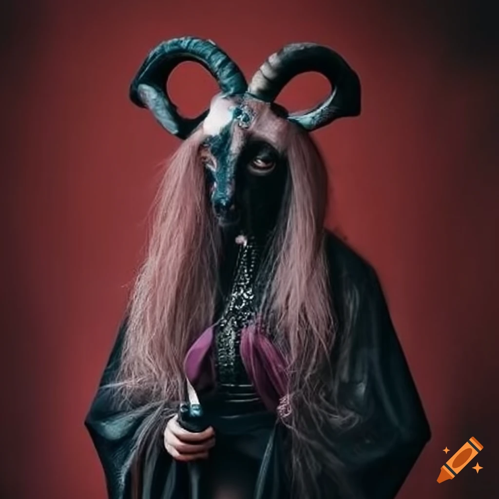 Gothic goat priest on Craiyon