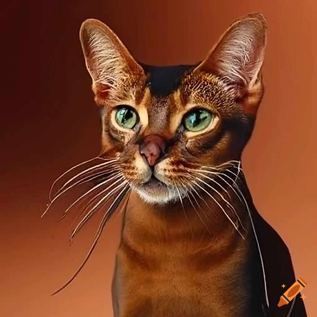 Cinnamon Abyssinian cat on Craiyon