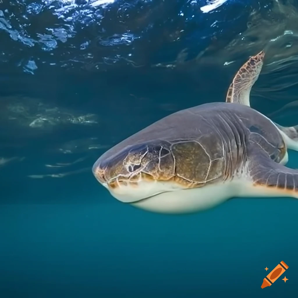 Turtles and shark hybrid on Craiyon