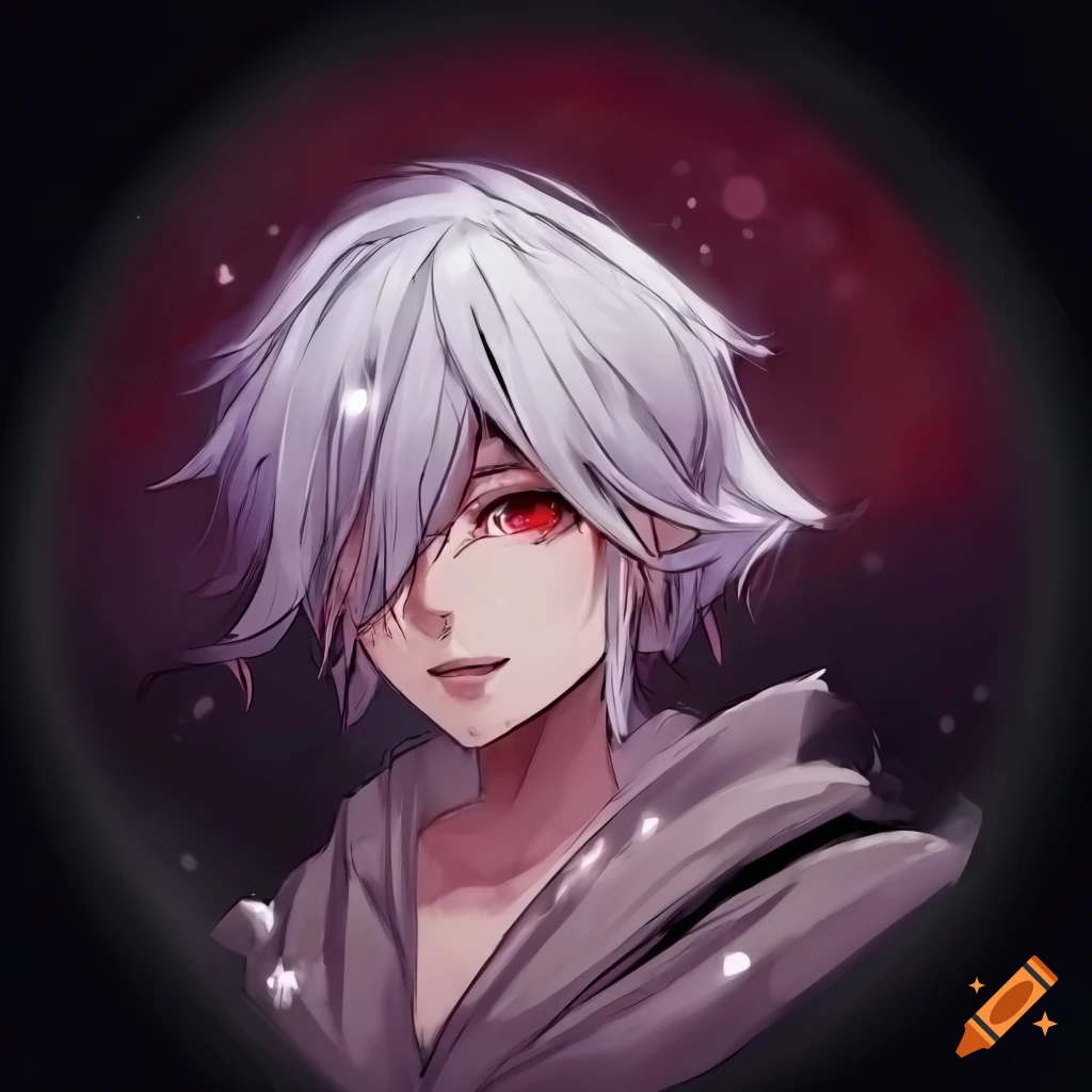 Profile image of pale humanoid demon Nestharus in anime artstyle on Craiyon