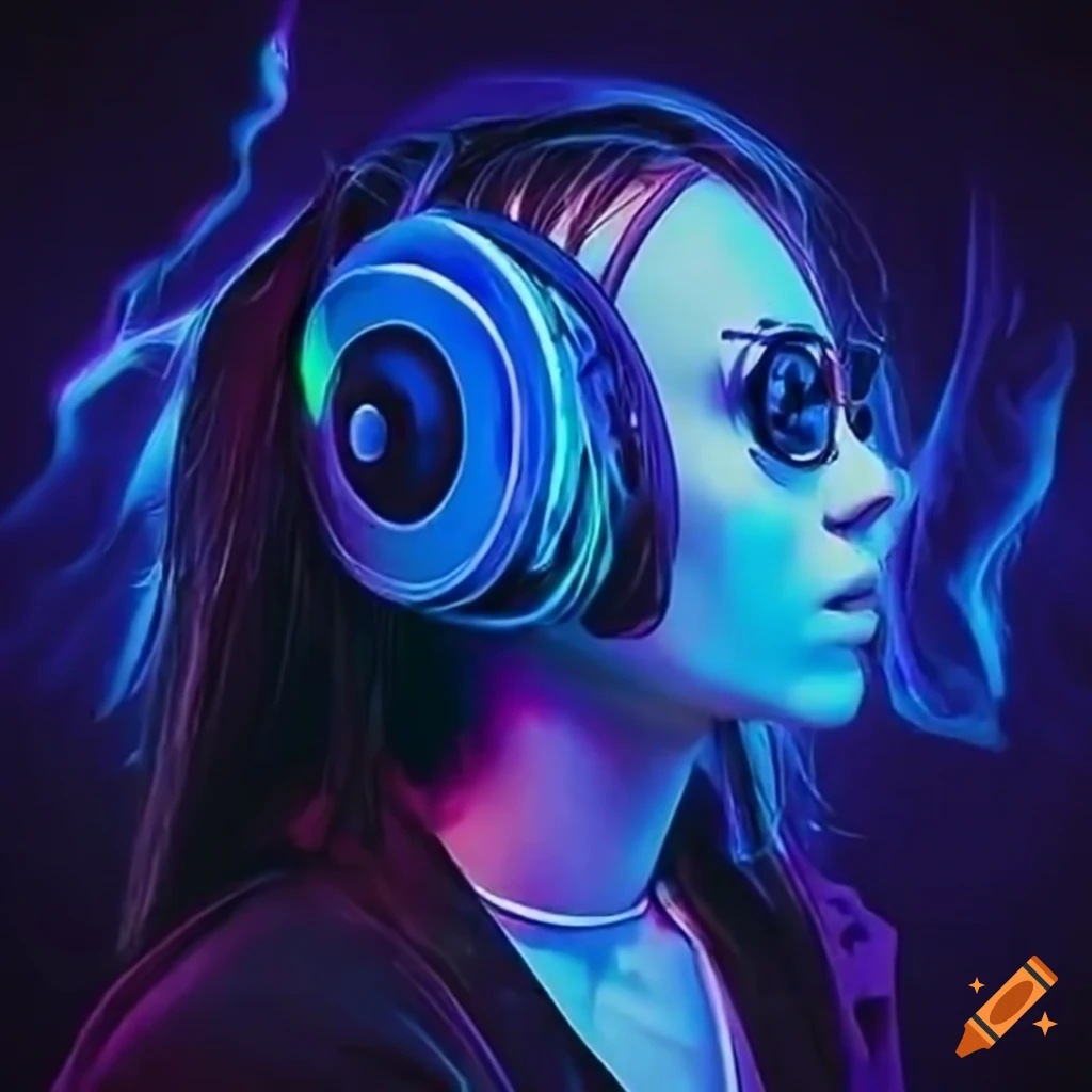 Dubstep dj performing on stage on Craiyon