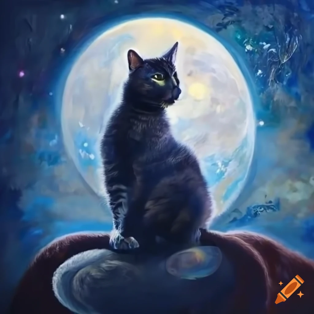 Luna's first glimpse into the magical world beyond on Craiyon