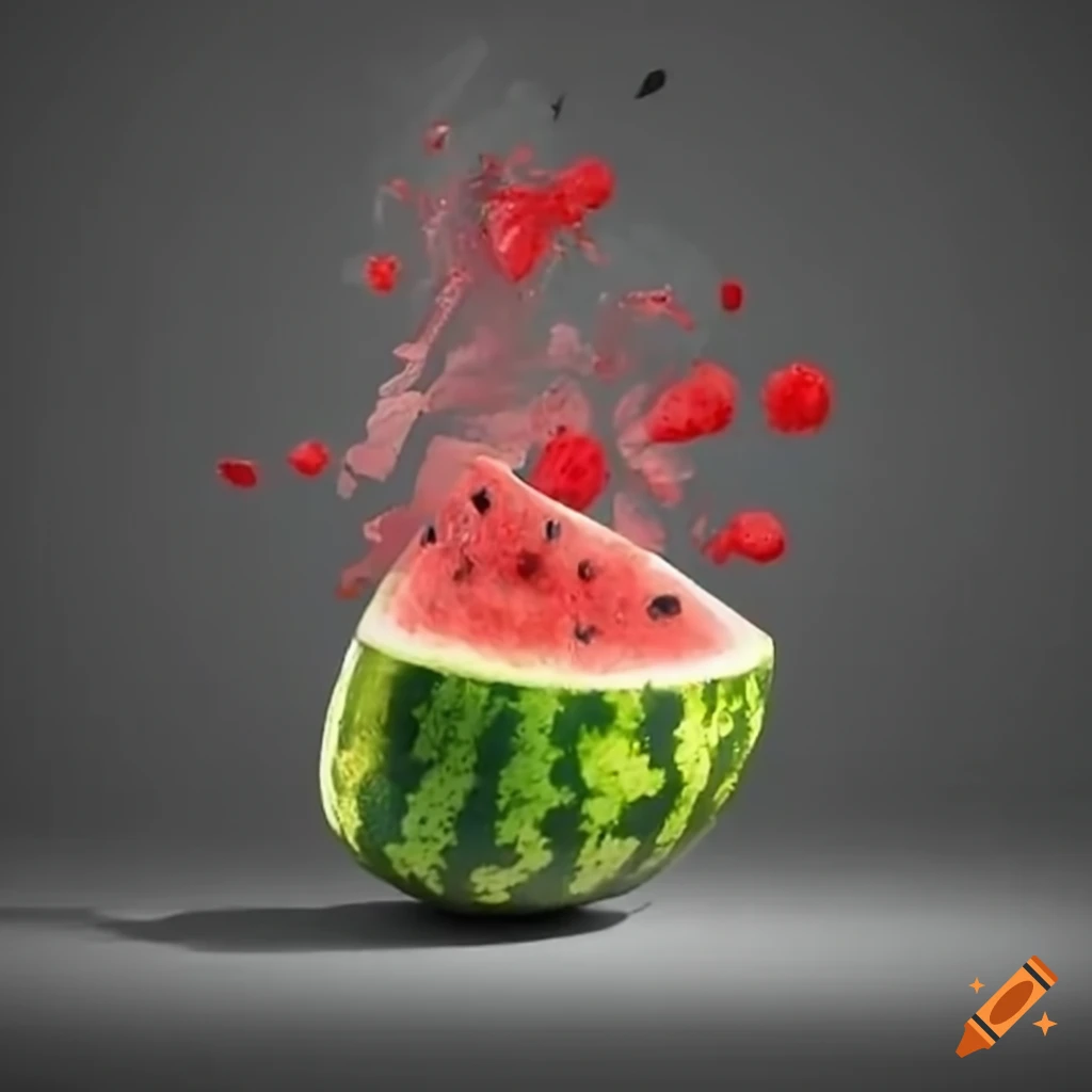 Exploding watermelon on Craiyon