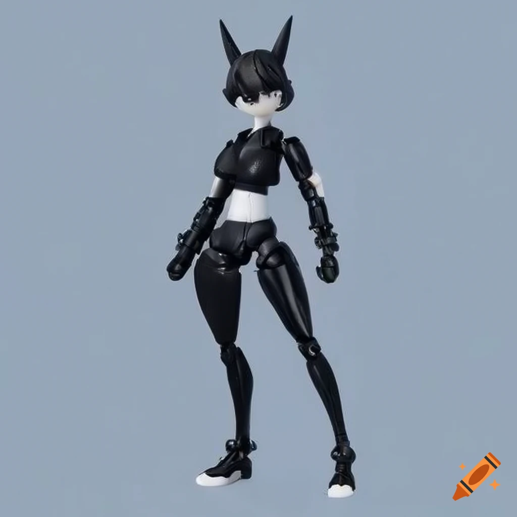 Detailed action figure of a female insect with movable joints on Craiyon