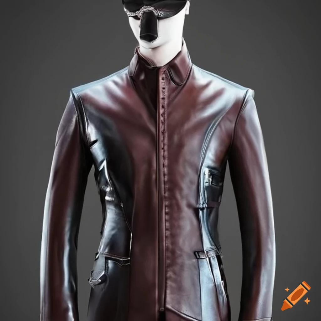 Leather suit on Craiyon