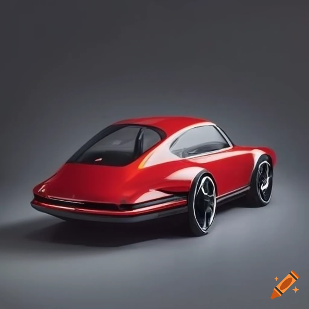 Edgy reinterpretation of early porsche models on Craiyon
