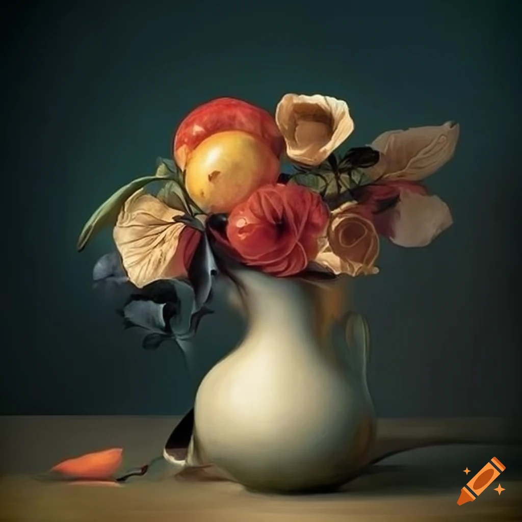 Classical still life in modern style on Craiyon