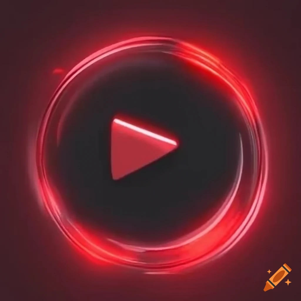 Pfp for random youtube channel with black and dark red design on Craiyon