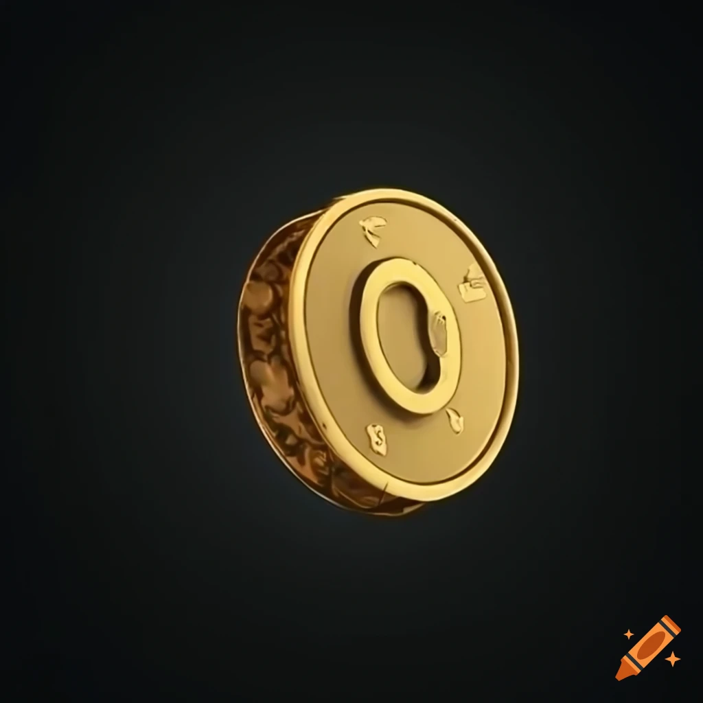 3d floating coin with 'strike' written on it on Craiyon