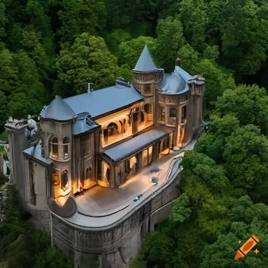 Cathedral-inspired mansion on a research bridge with stunning aerial ...