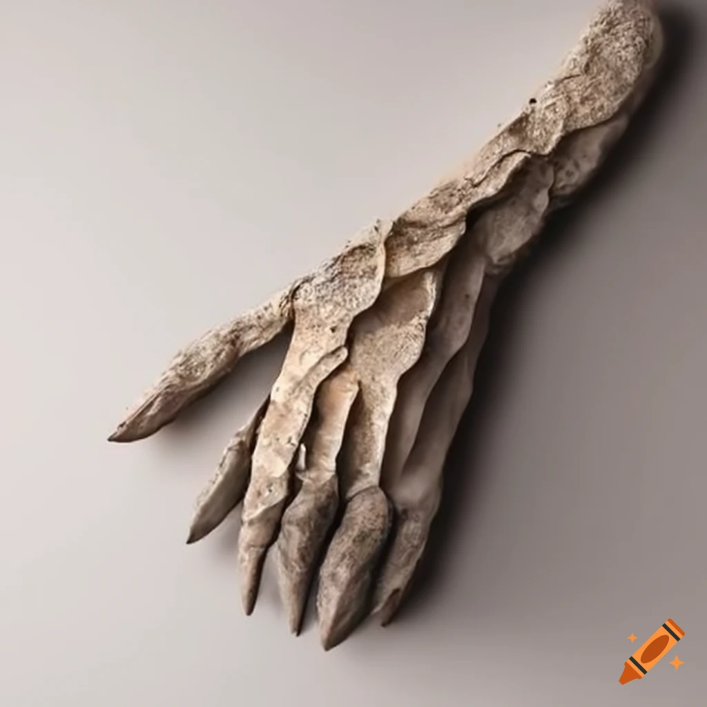 Human arm made from rocks on Craiyon