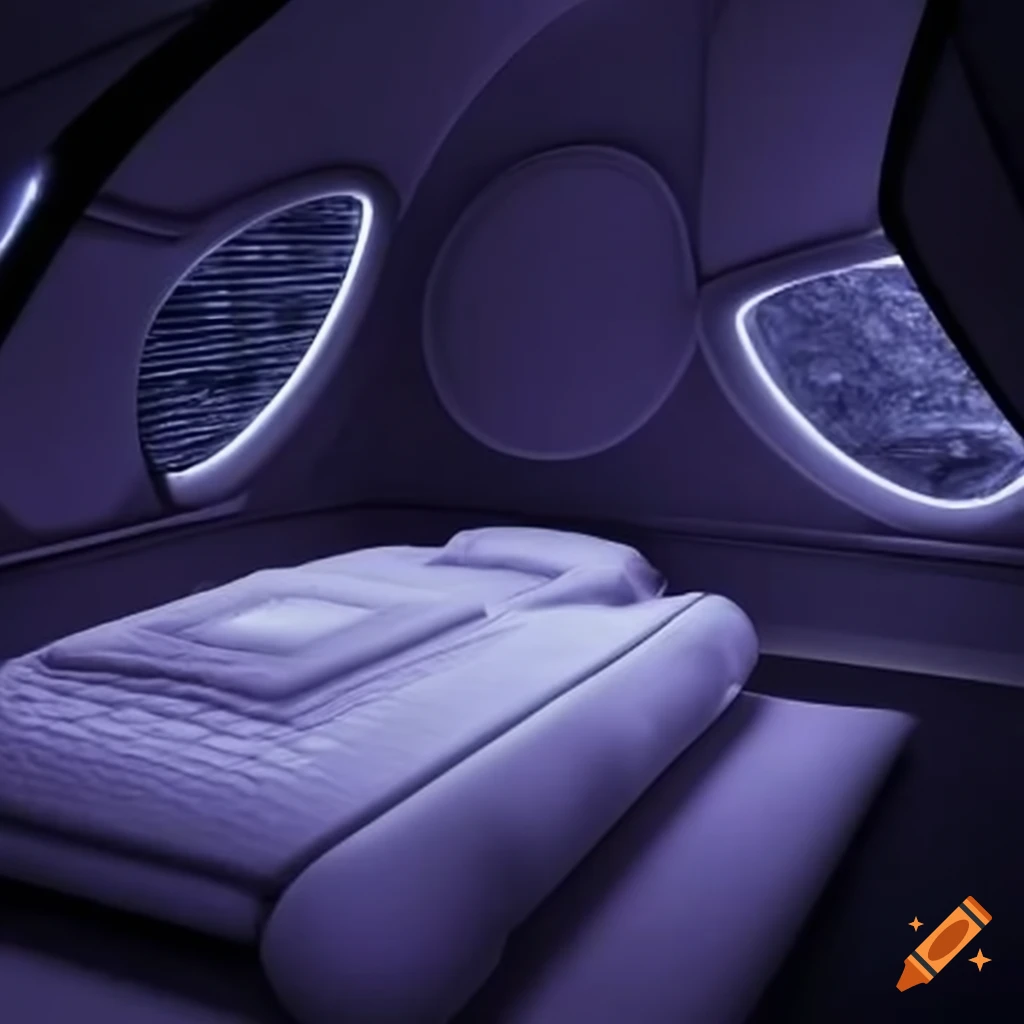 Futuristic bedroom in the year 2050 on Craiyon