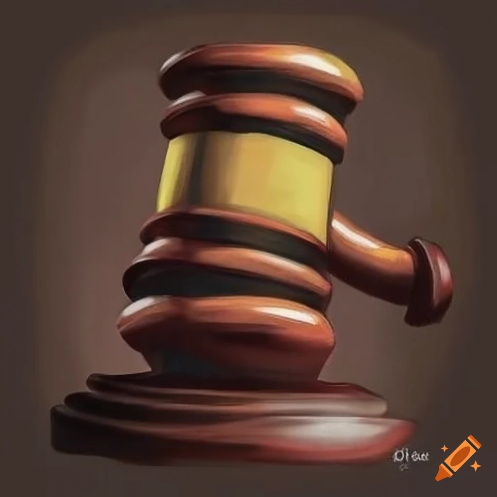Judge's gavel in pastel colors on Craiyon
