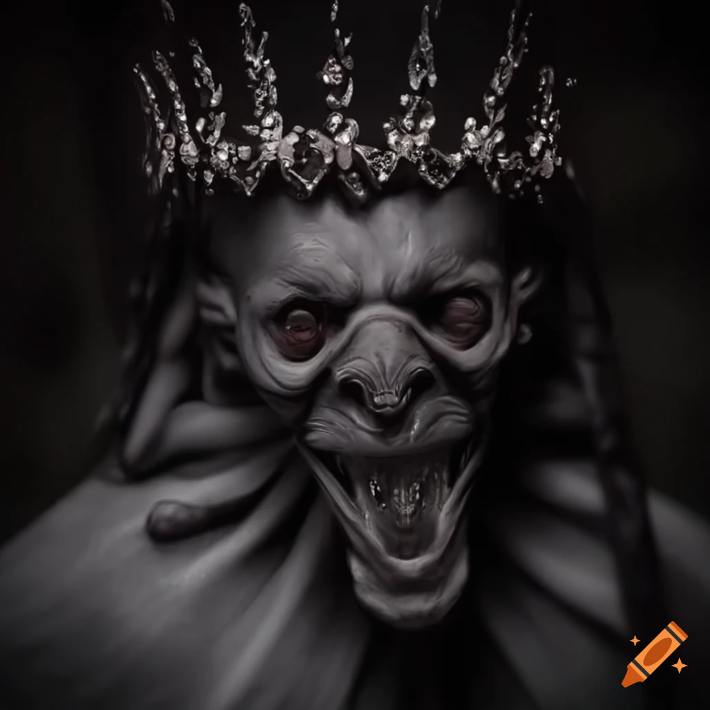 Mysterious creature sculpting its crown in an awe-inspiring stance on ...