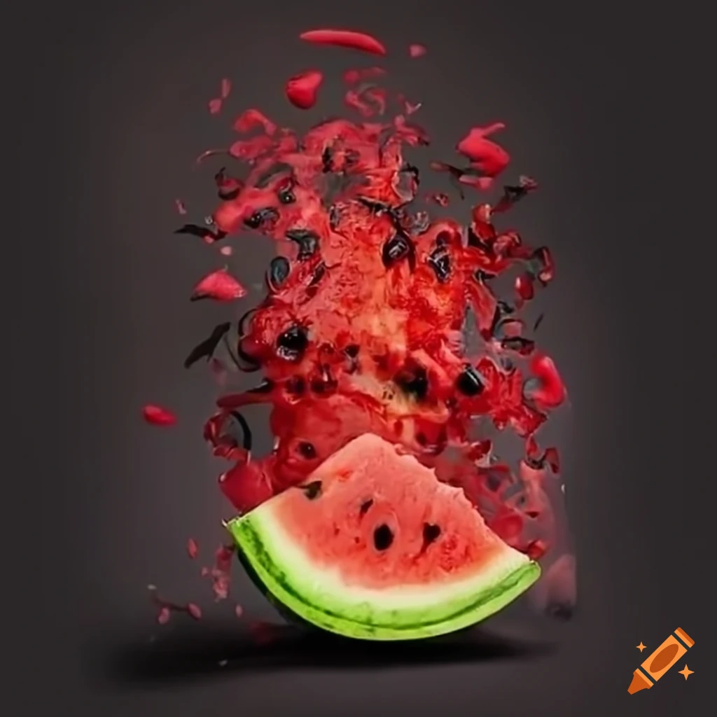 Exploding watermelon on Craiyon