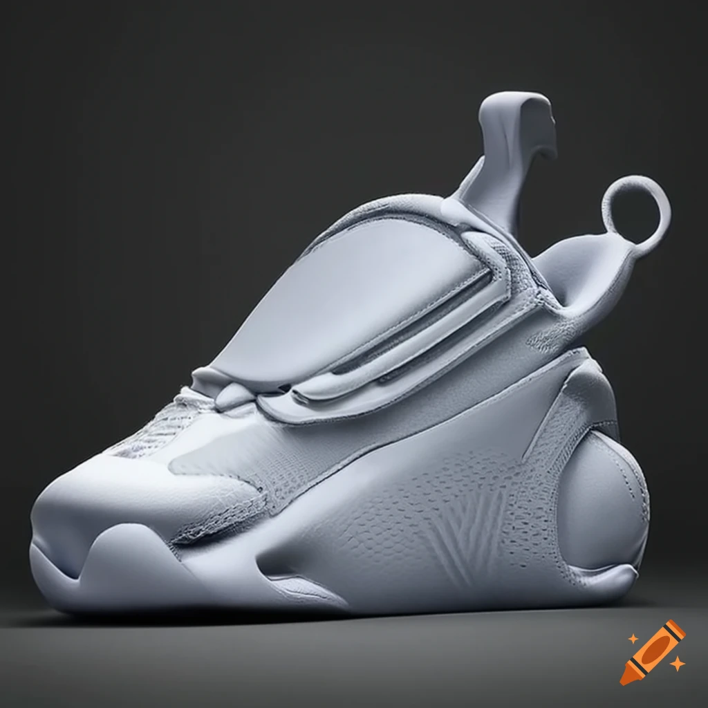 Futuristic nike air shoe sneaker with cloud-like texture on Craiyon