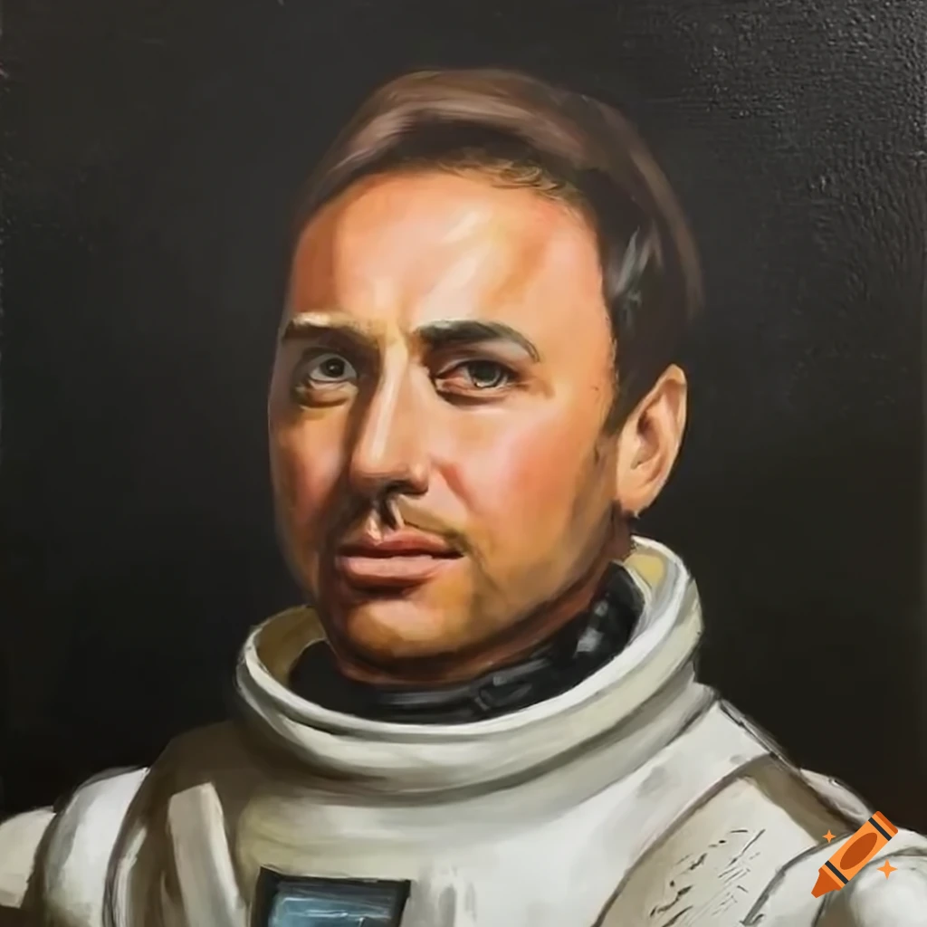 Detailed portrait of a space adventurer in sci-fi armor on Craiyon