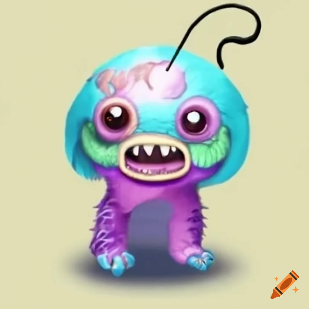 Space-themed my singing monsters style monster on Craiyon