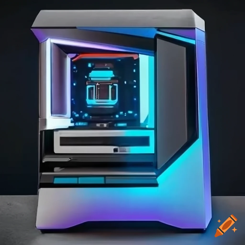 Futuristic and sleek gaming console on Craiyon