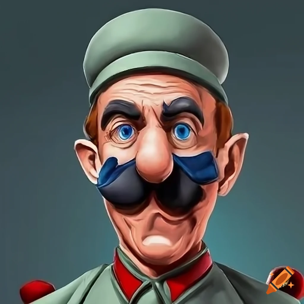 Satirical depiction of super mario as an italian leader on Craiyon