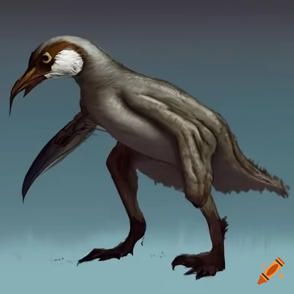 Artic predator cenozoic terror bird penguin concept art on Craiyon