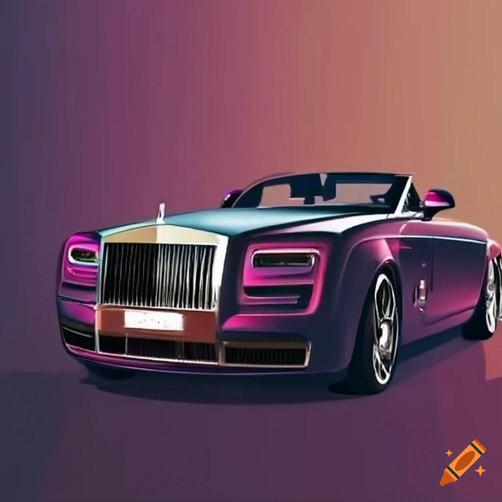 Rolls royce rose la noire droptail on Craiyon