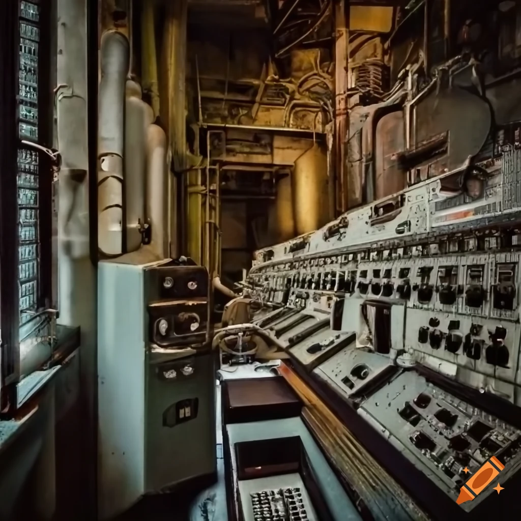 Old power plant control room on Craiyon