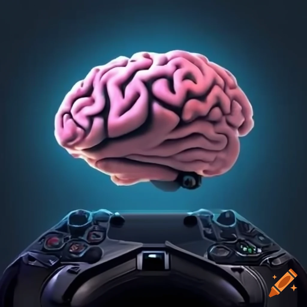 Gaming improving the brain on Craiyon
