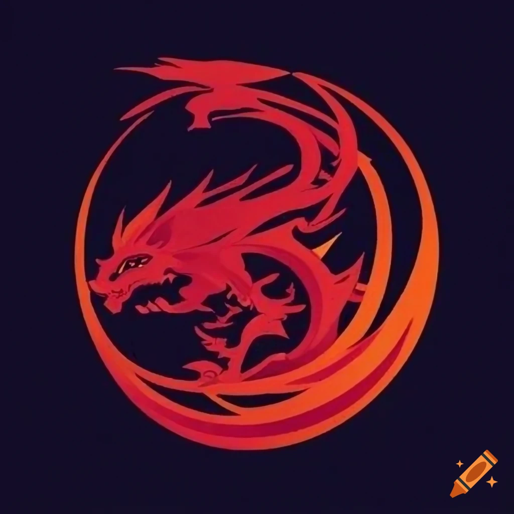 Logo for the political editorial project red dragons on Craiyon