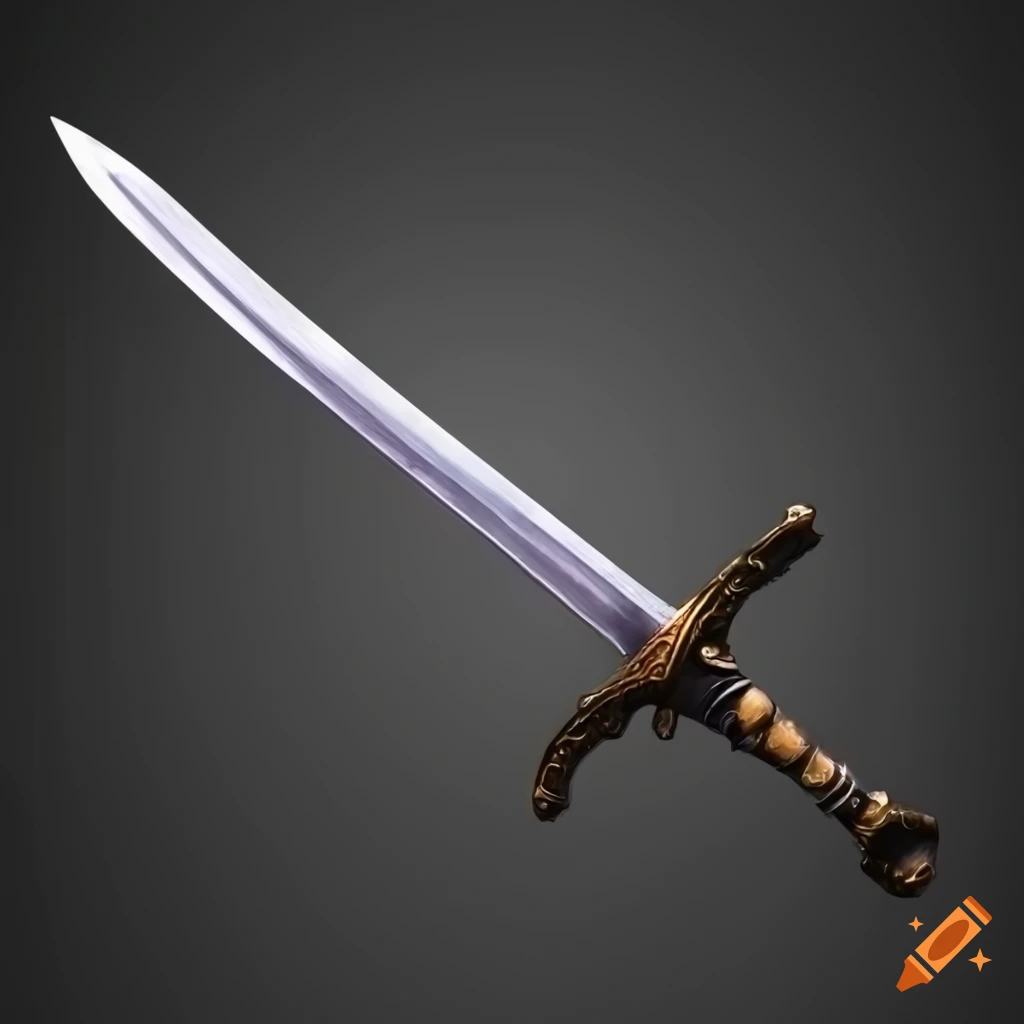 Full view of a sword on Craiyon
