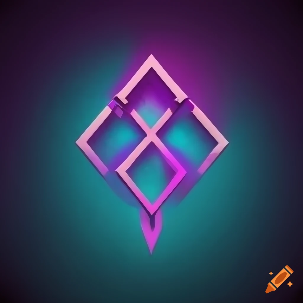 High resolution 4k fantasy sci-fi runic symbol icon on Craiyon
