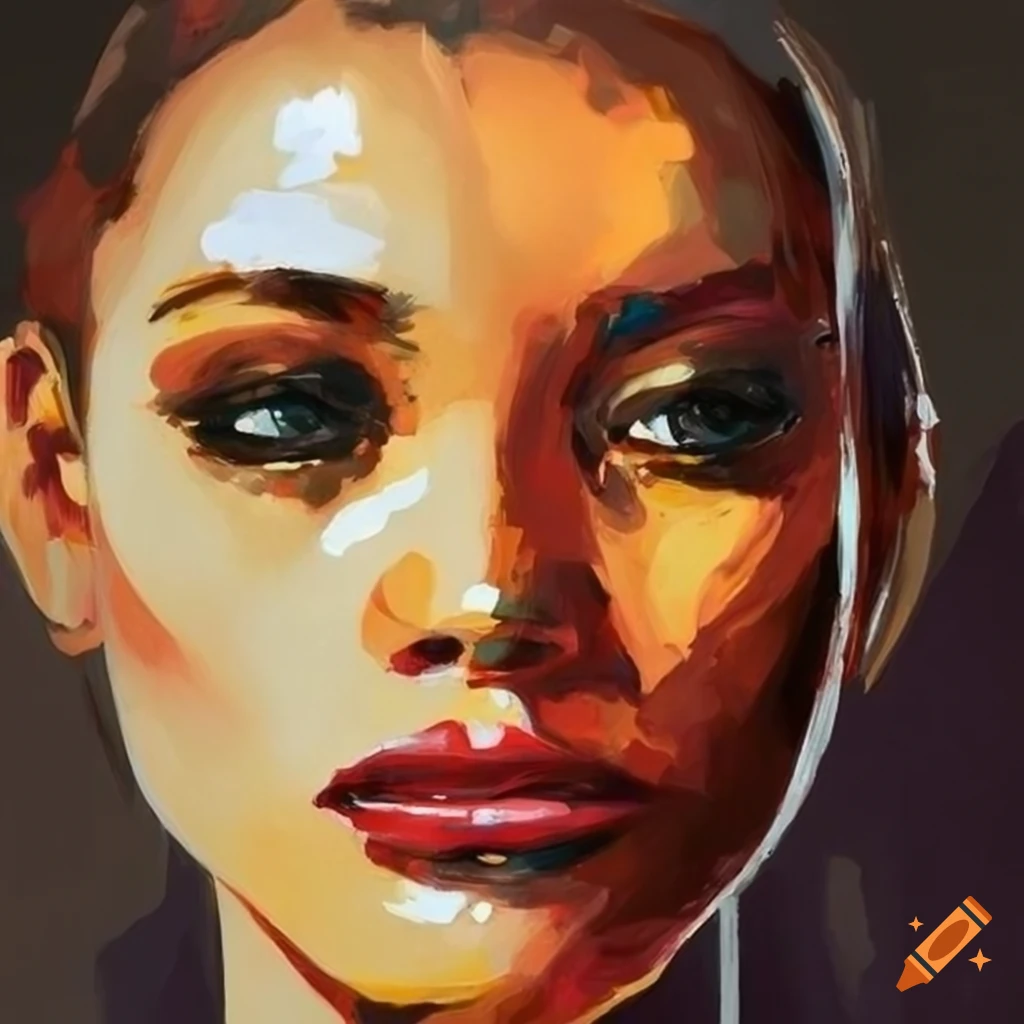 Detailed brush painting of a man and woman on Craiyon