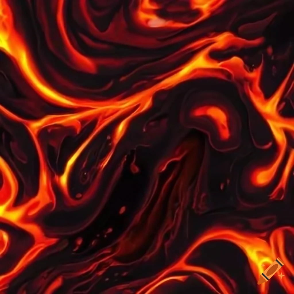 Cool lava flowing like fire on Craiyon