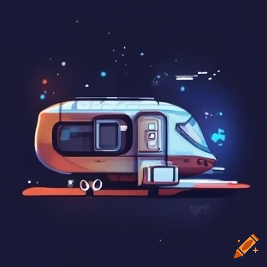 Modern and sleek rv designed using rocket space technology on Craiyon