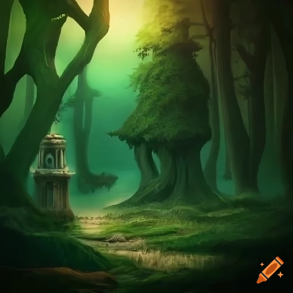 Enchanted fantasy forest on Craiyon