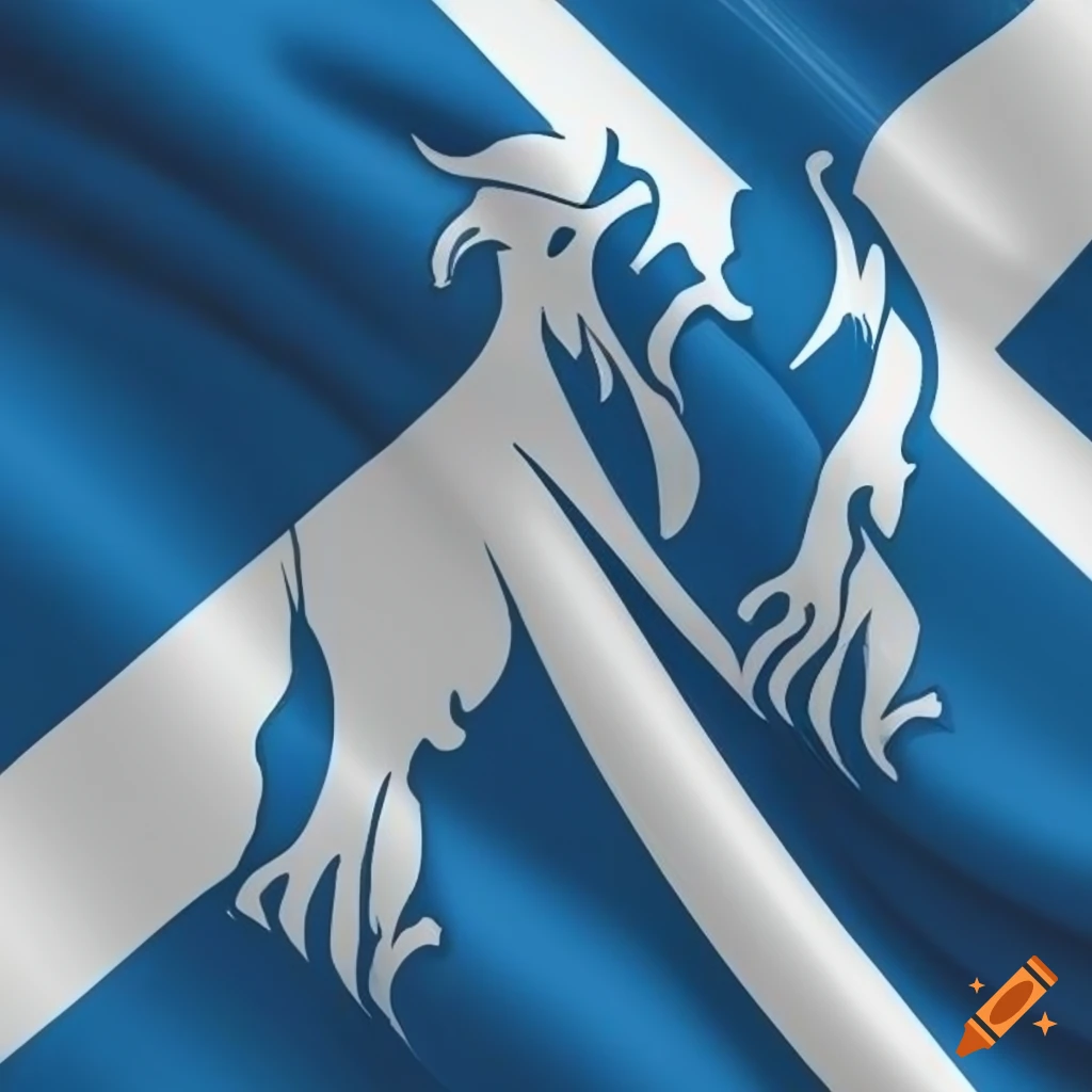 Redesigned flag of scotland on Craiyon
