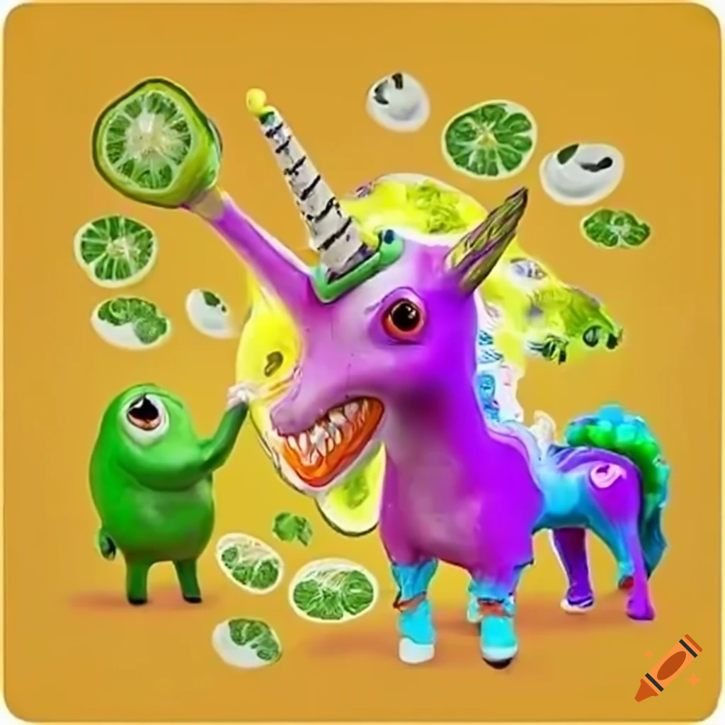 Mythical creatures and mutant omega mart lemon fruit monster in the ...