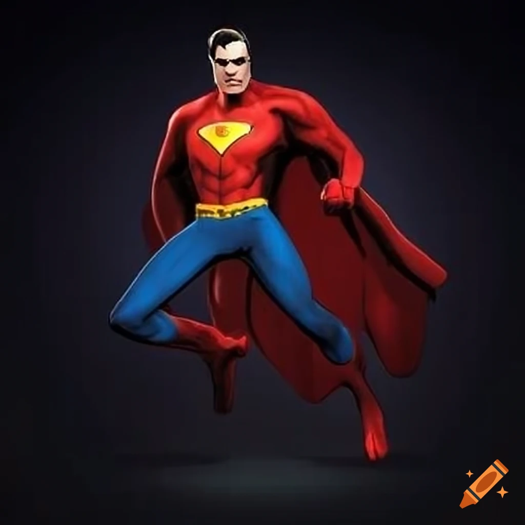 Generic superhero character on Craiyon