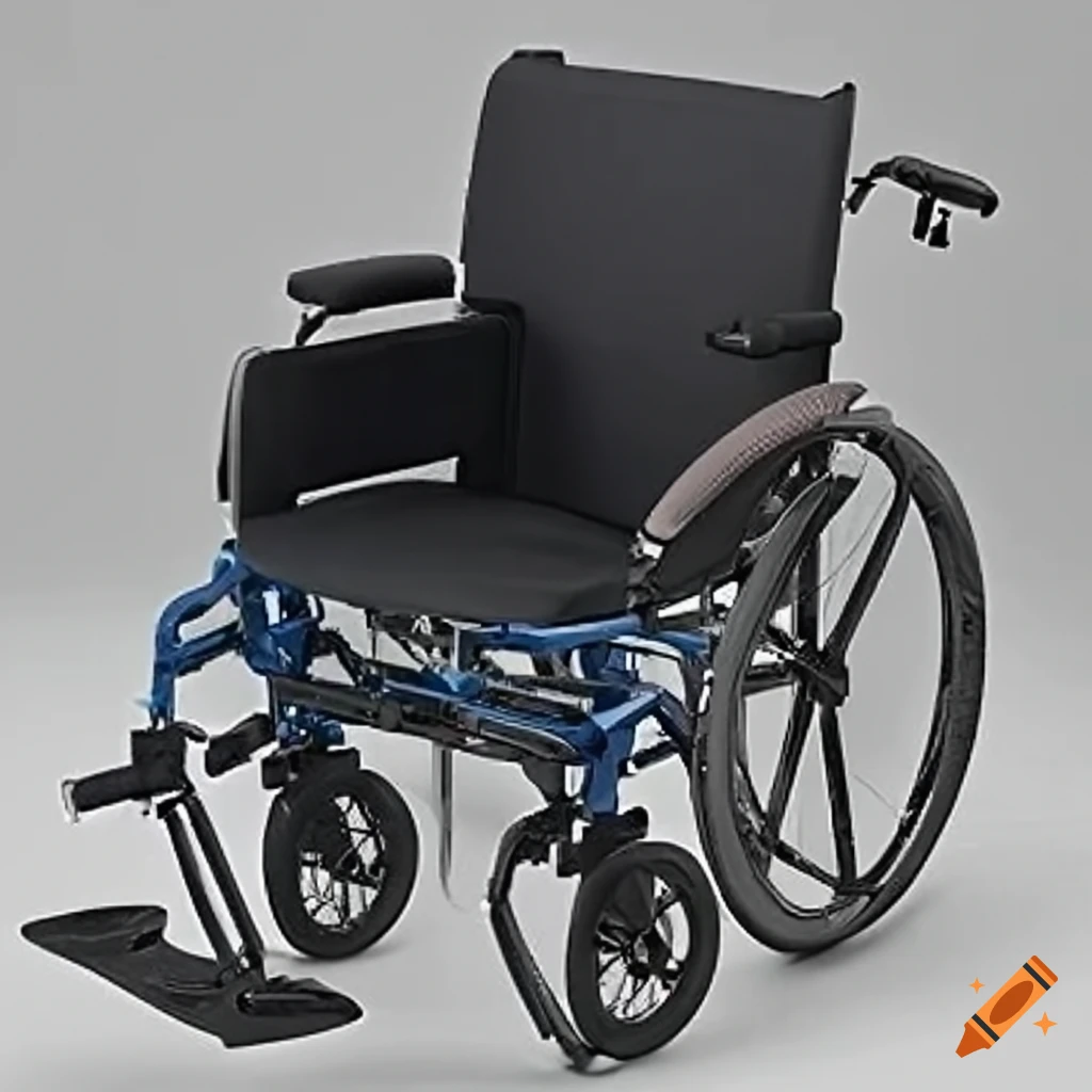 Motorized wheelchair with virtual display and solar panel, equipped ...