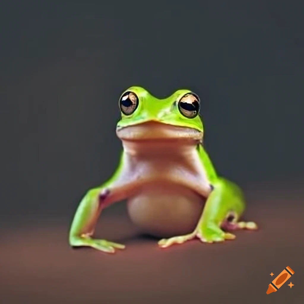 A normal frog on Craiyon