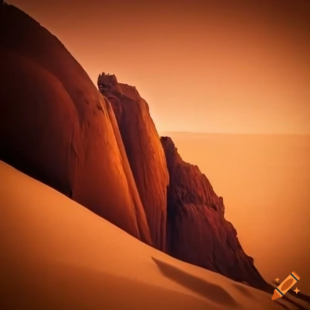 Breathtaking view of borkou-ennedi-tibesti, chad on Craiyon
