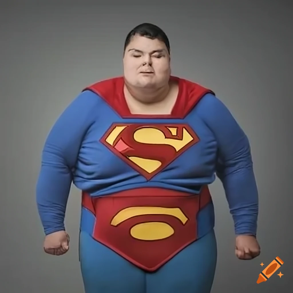 Overweight superhero on Craiyon