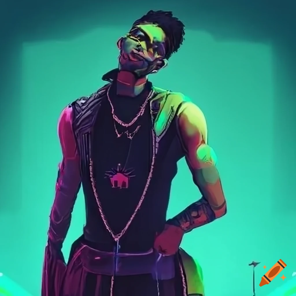 Full body solarpunk guy on Craiyon