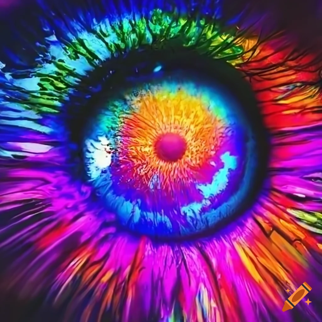Eyes with rainbow colors and sparkles on Craiyon