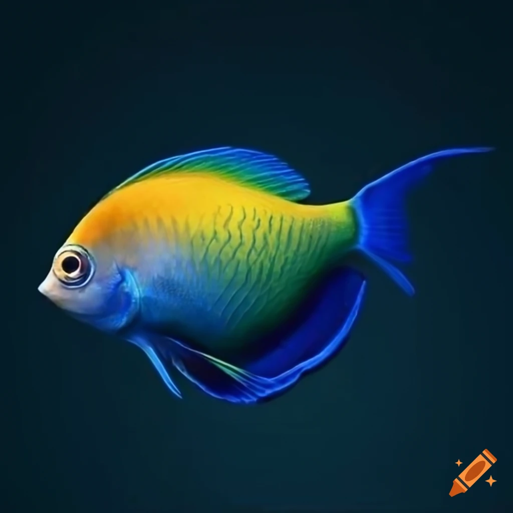 Side view of tropical fish on Craiyon