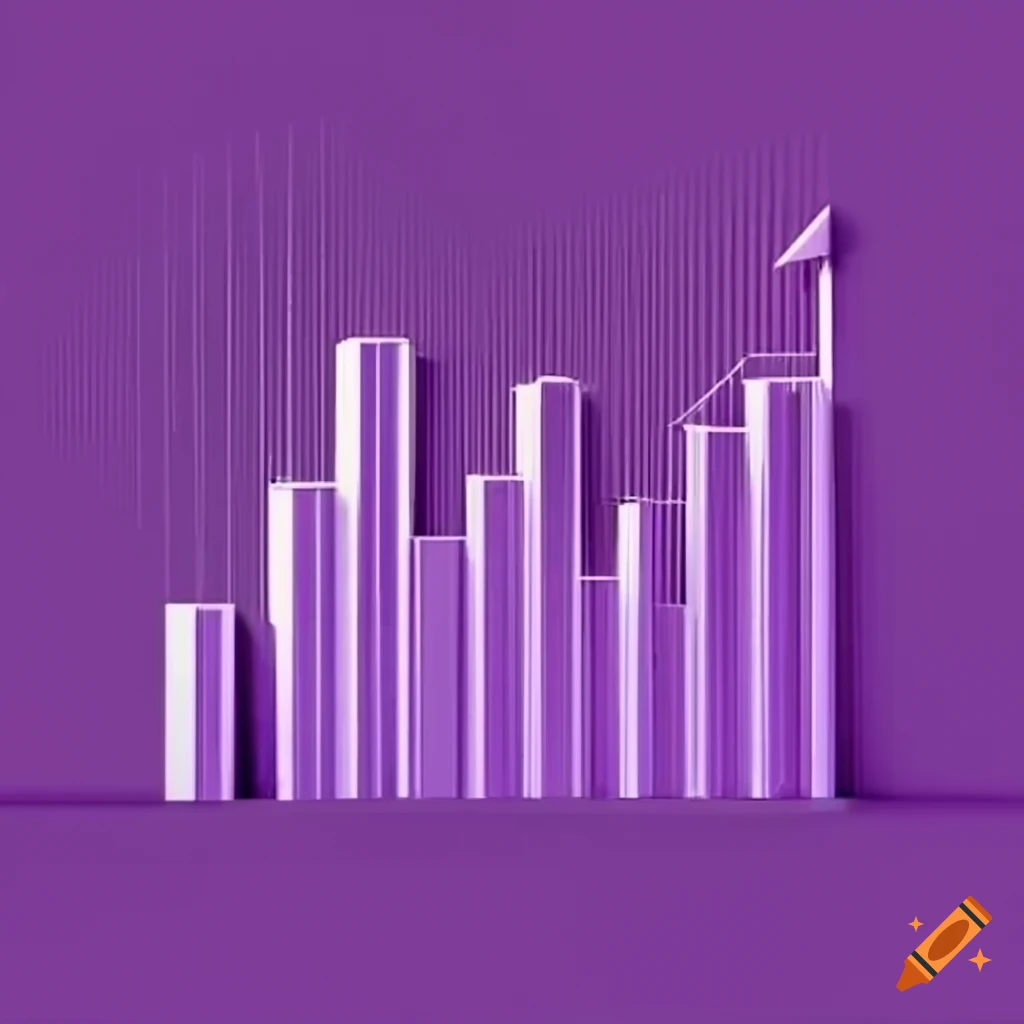 Statistics visualized with simple purple lines on Craiyon