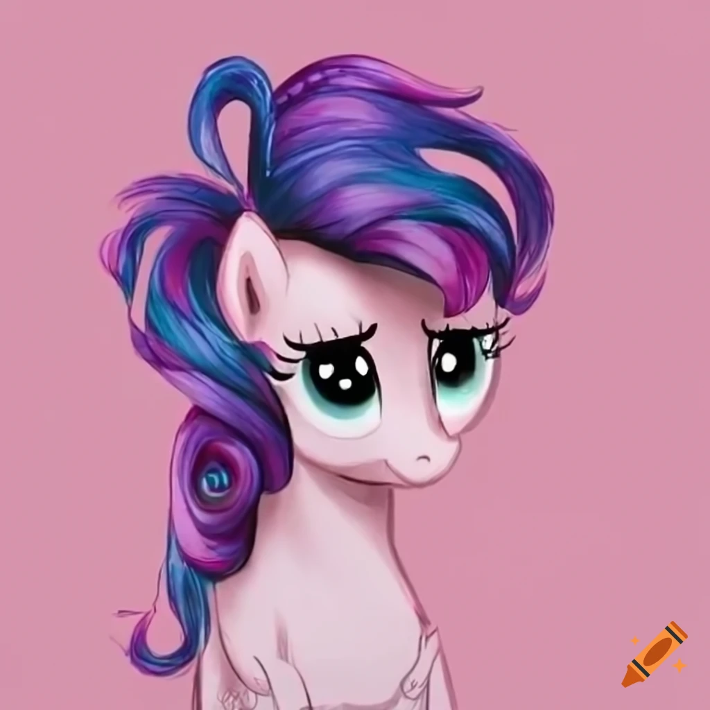 My little pony character drawing on Craiyon