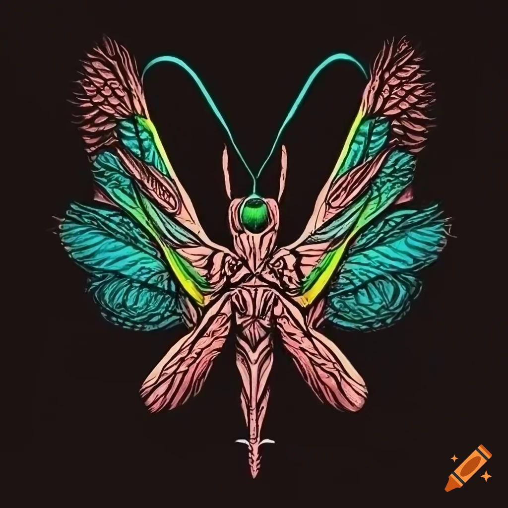 Sleek and minimalistic locust outline with wings spread for forearm ...