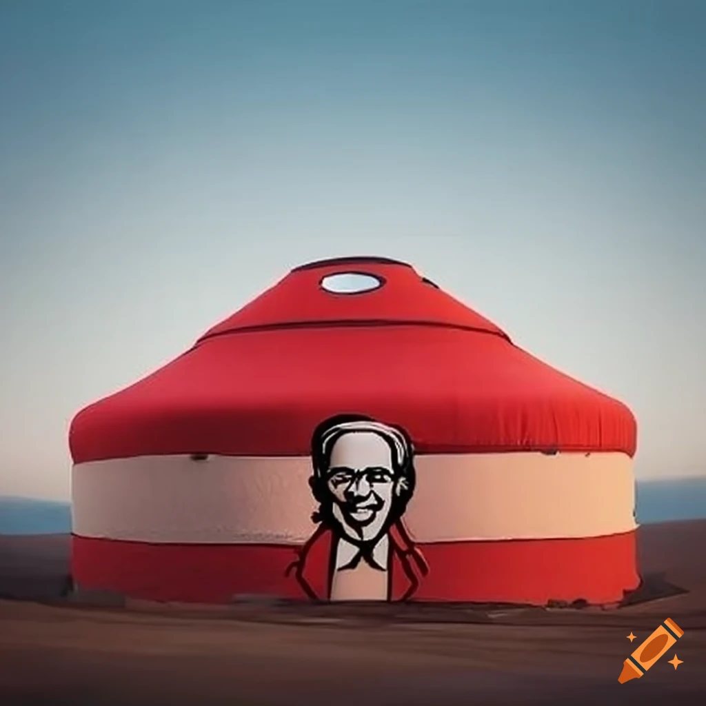 Kfc restaurant designed like a yurt on Craiyon