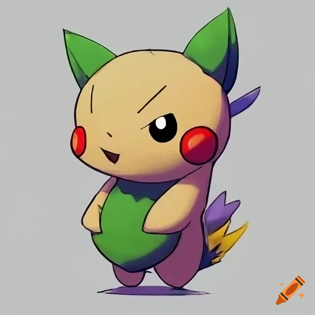 Pokemon character inspired by weed on Craiyon